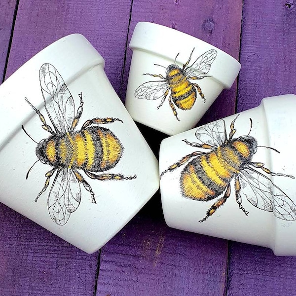 Painted Clay Pots - Etsy