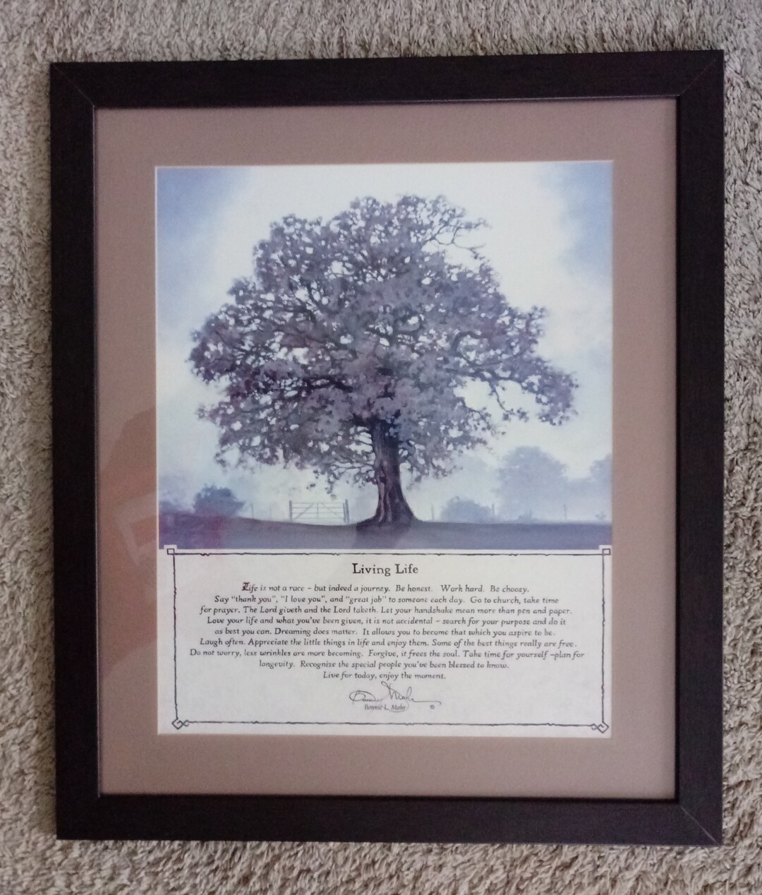 Living Life by Bonnie L. Mohr 19.25x15.5 in Life is a Journey ...