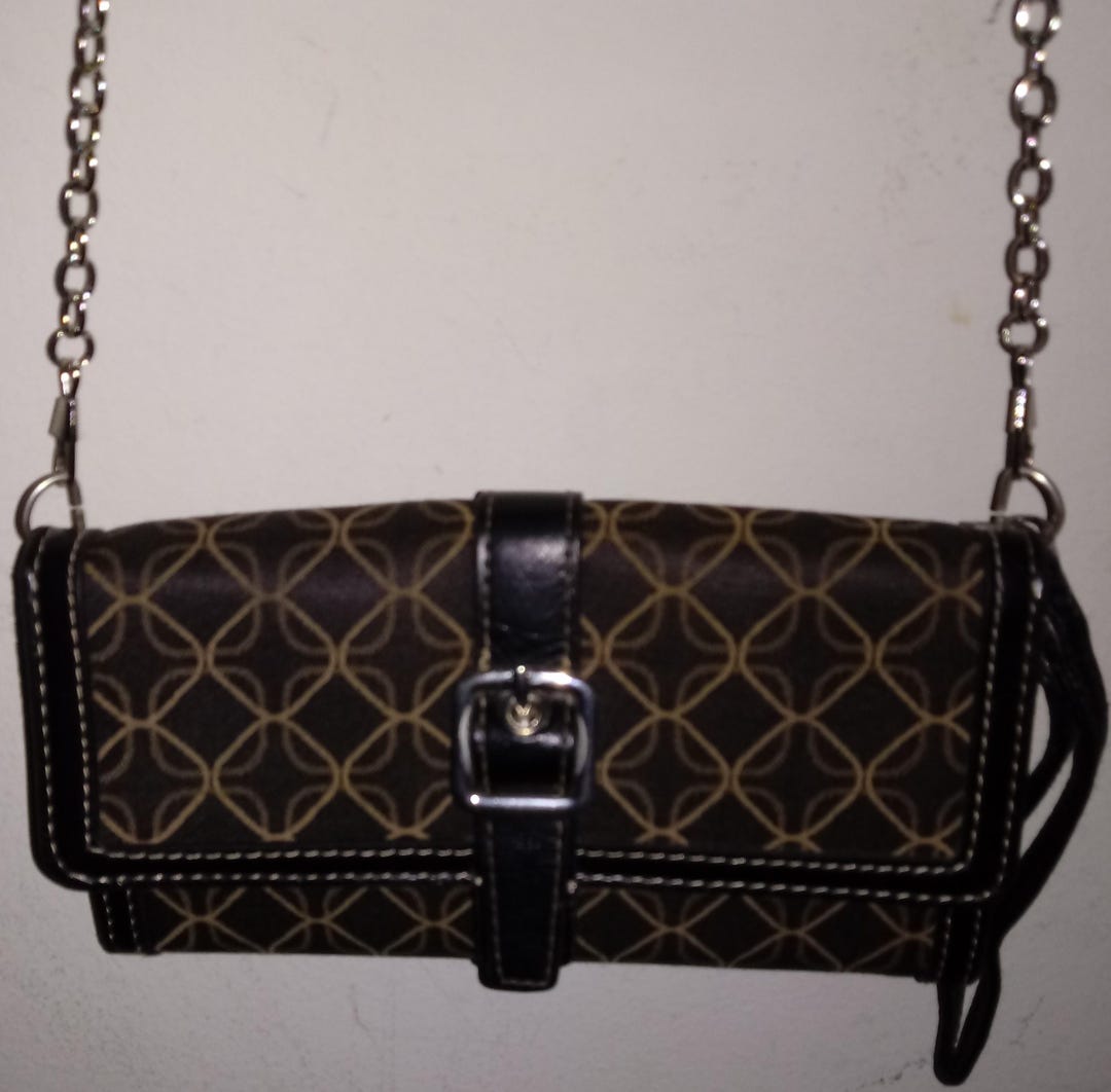 New Organizer Ladys Horizontal Posh With Removable Silver Tone Chain ...