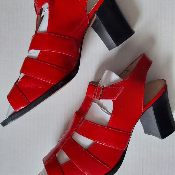 Red Sandals - Etsy