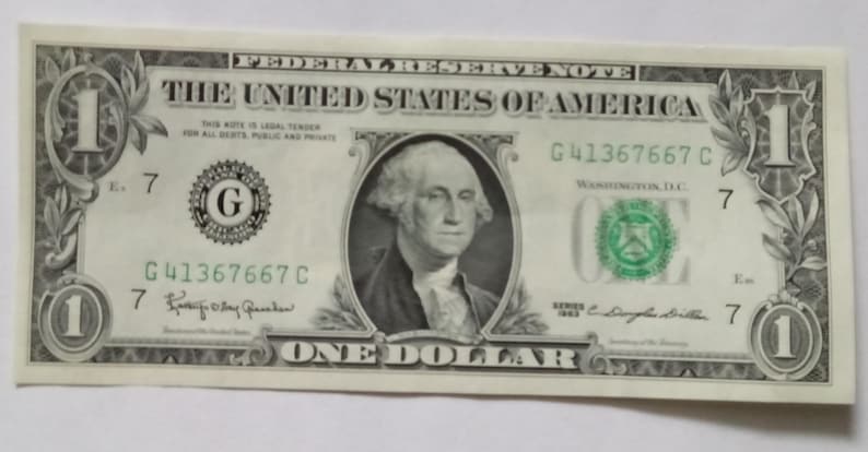 The 1963 One Dollar Federal Reserve Note in Crisp MINT Condition. - Etsy