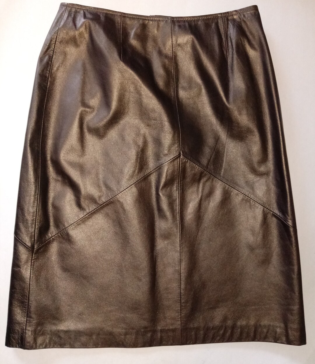 NEW Vintage 1999 Size 4 Apostrophe Knee-long 100% Genuine Leather Skirt ...