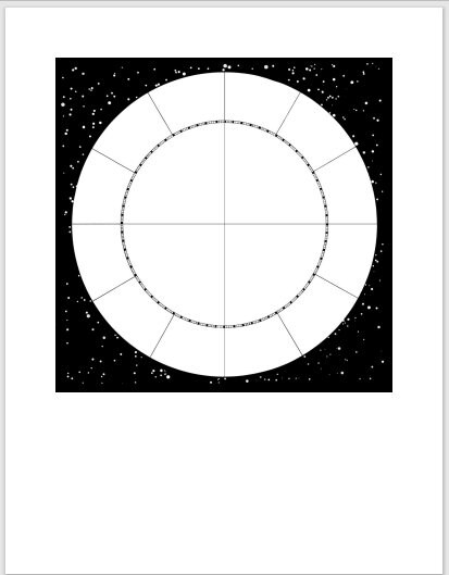 Vintage Blank Astrology Chart Star Wheel Package, Designed by Dennis ...