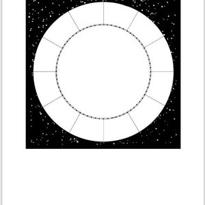 Vintage Blank Astrology Chart Star Wheel Package, Designed by Dennis ...