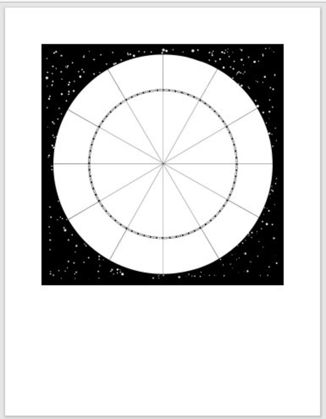 Vintage Blank Astrology Chart Star Wheel Package, Designed by Dennis ...