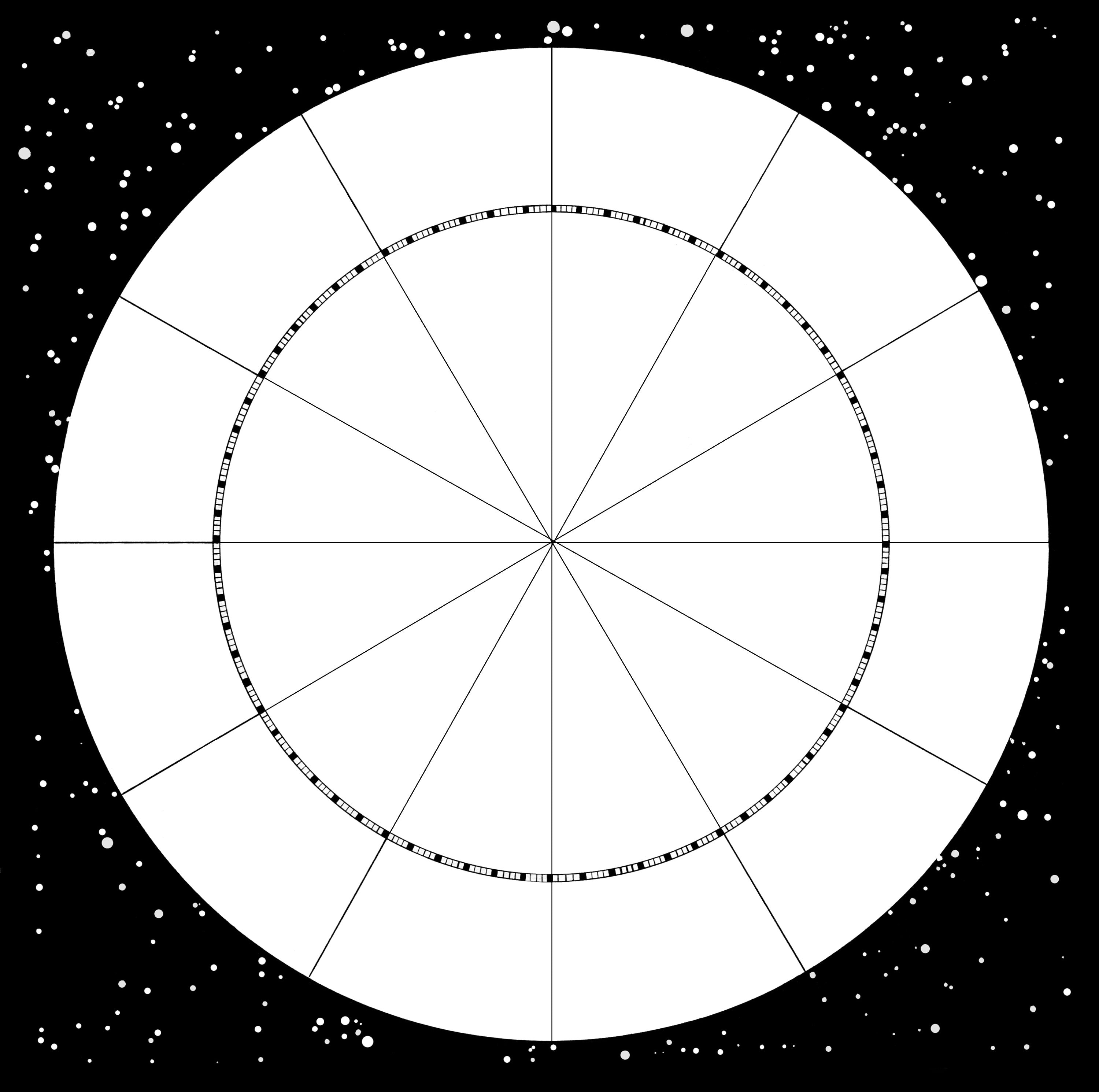Vintage Blank Astrology Chart Star Wheel Package, Designed by Dennis ...