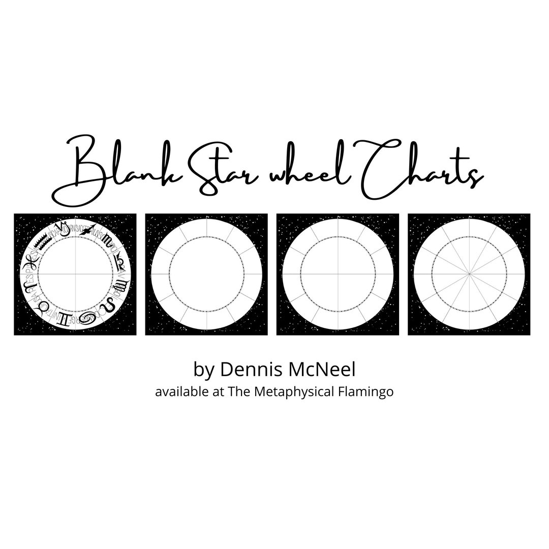 Vintage Blank Astrology Chart Star Wheel Package, Designed by Dennis ...