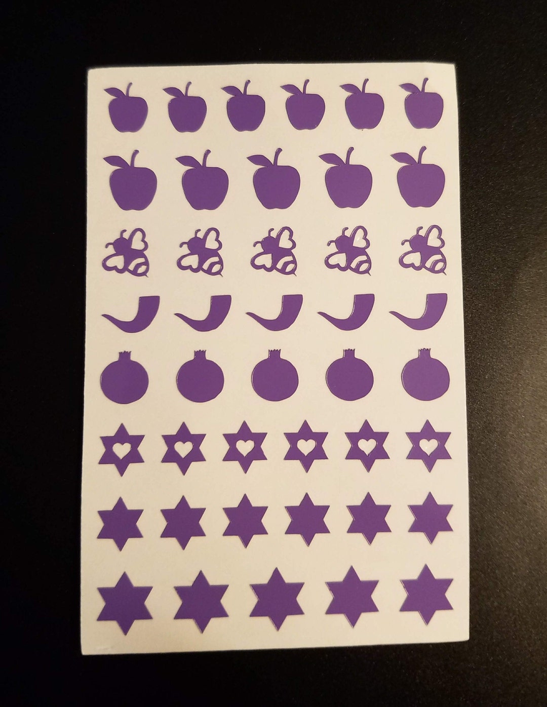 Rosh Hashanah Nail Art Vinyl Decal Sticker Variety Pack - 43 Apple, Bee ...