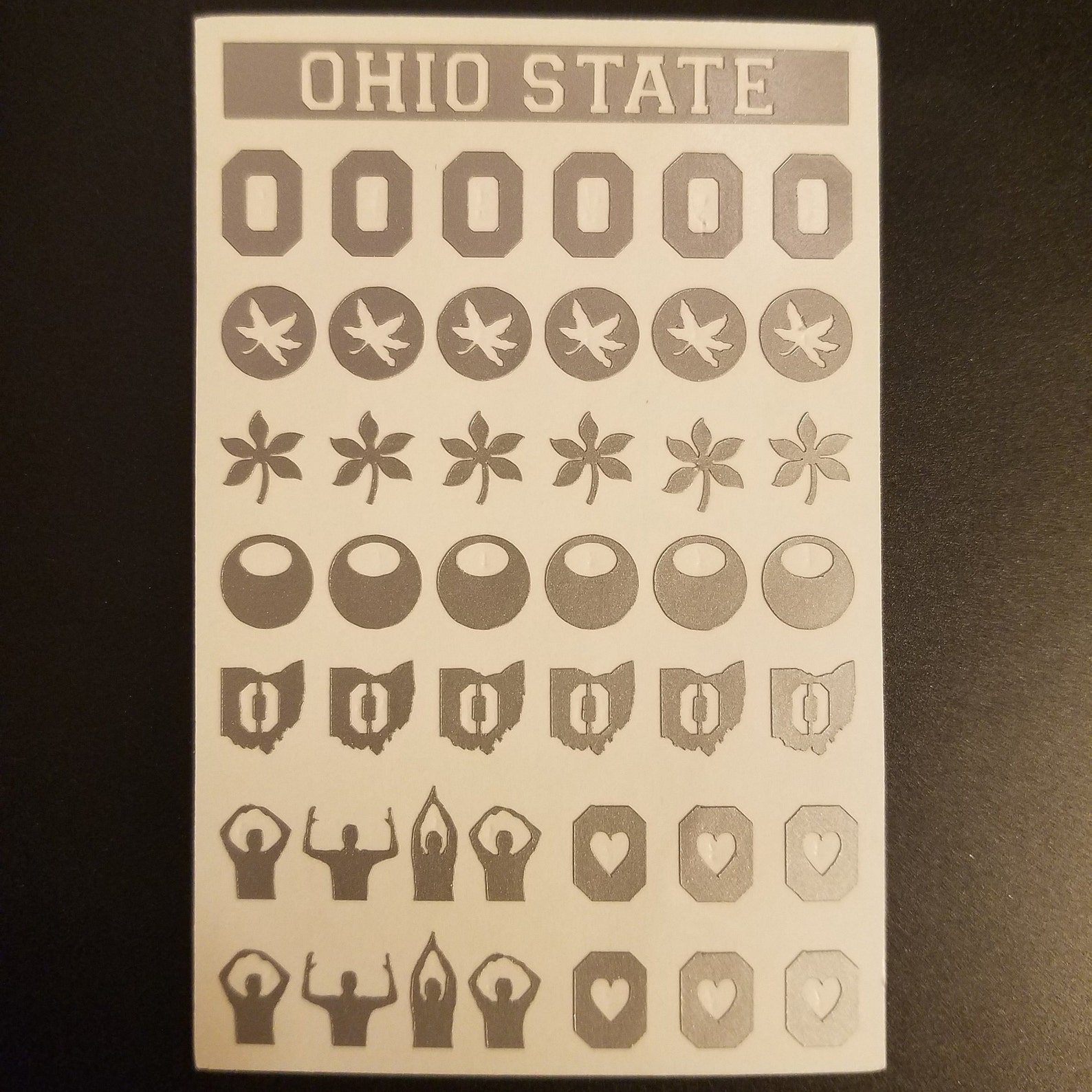 Ohio State Nail Art Vinyl Decal Sticker Variety Pack - 44 Decals, O ...