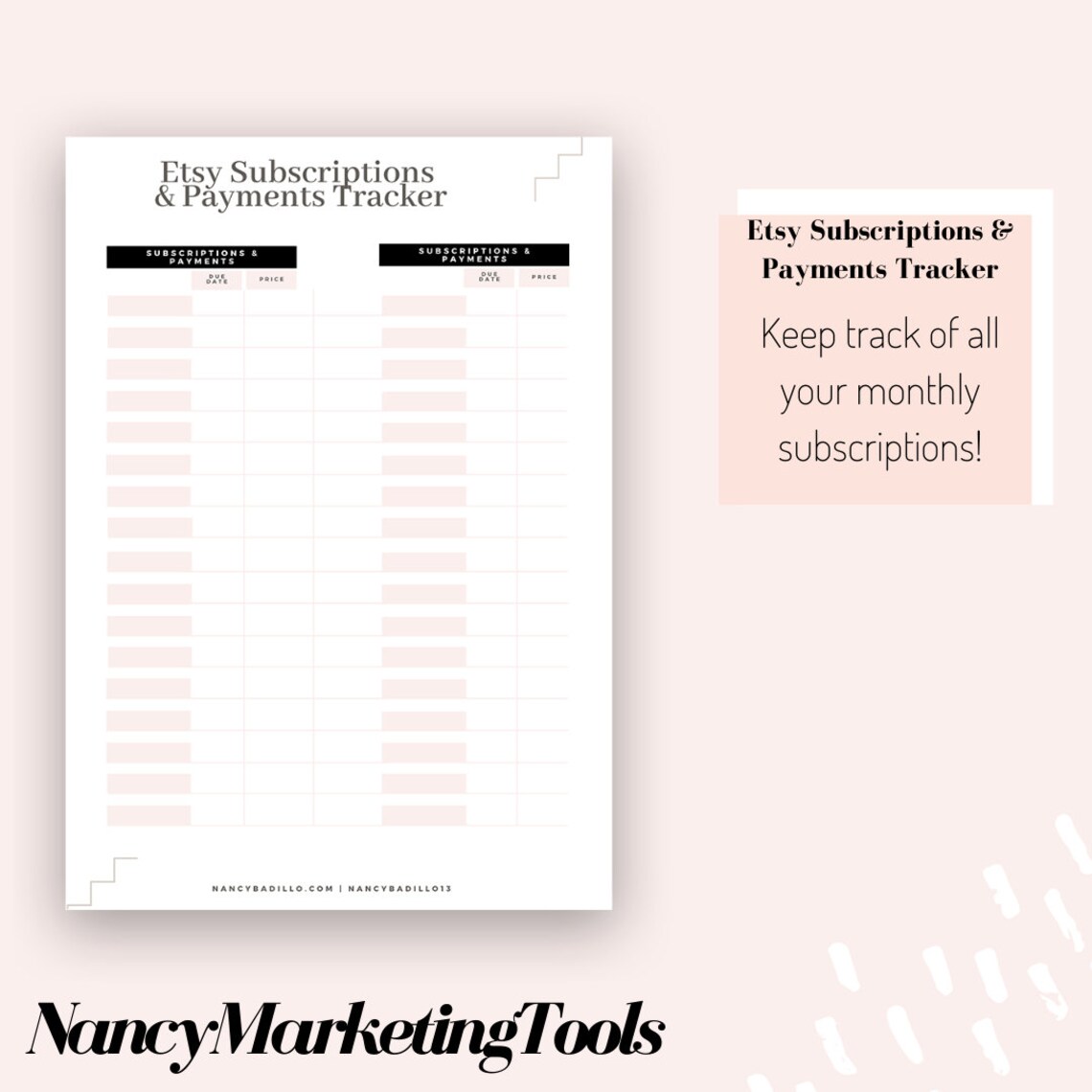 Expense Tracker Printable to Keep Your Etsy Shop Expenses in - Etsy