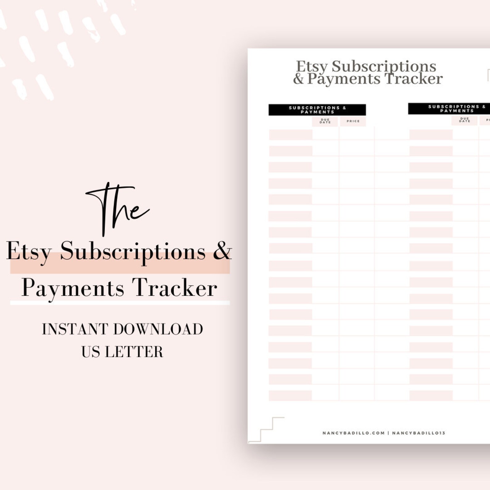 Expense Tracker Printable to Keep Your Etsy Shop Expenses in - Etsy