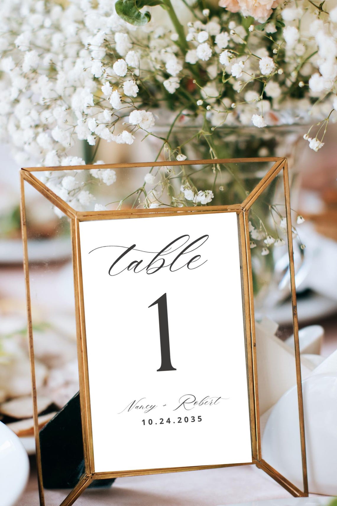 Wedding Table Numbers, Printable Table Numbers Wedding, Editable Table ...