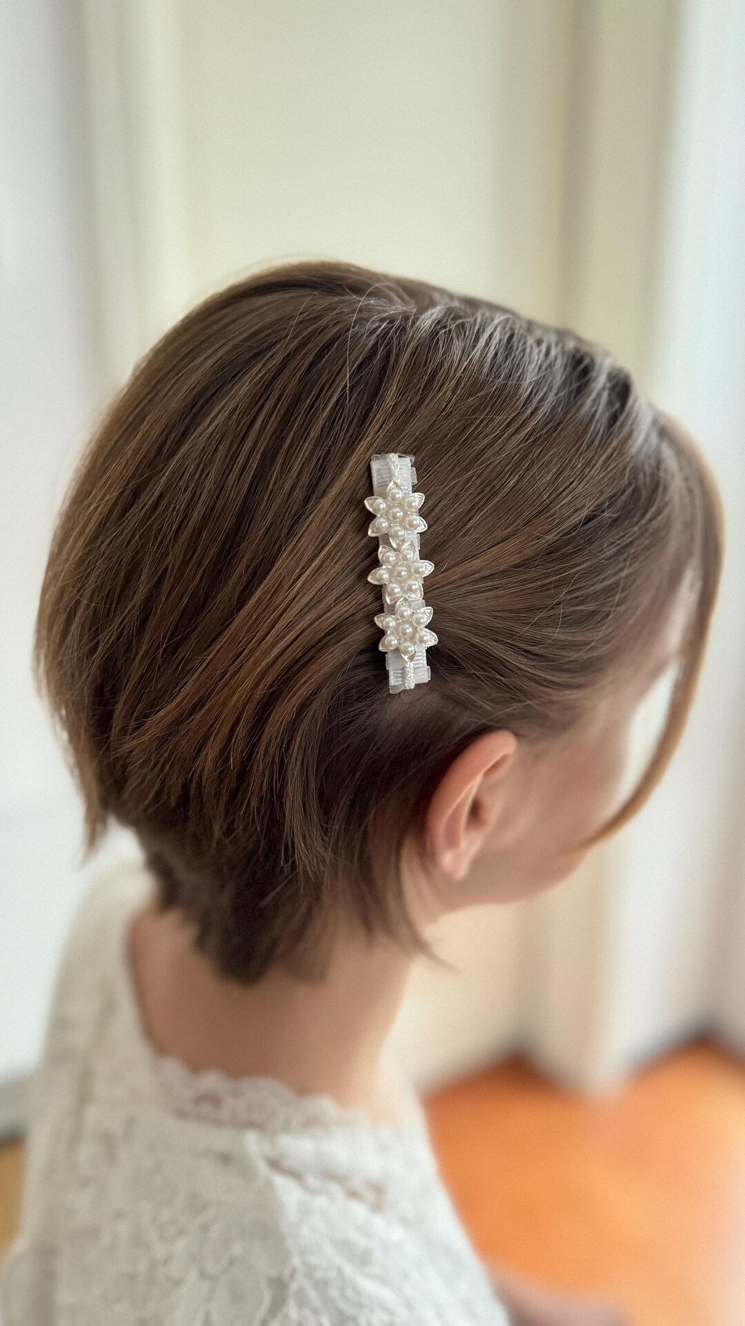 Communion Hair Accessories, Hair Clip With Pearl Flowers, Set of Two ...