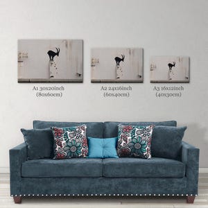 Banksy Black Goat Canvas Security Camera Goat Famous Wall Art Print ...