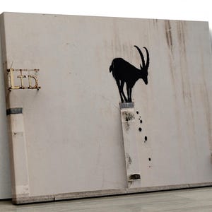 Banksy Black Goat Canvas Security Camera Goat Famous Wall Art Print ...