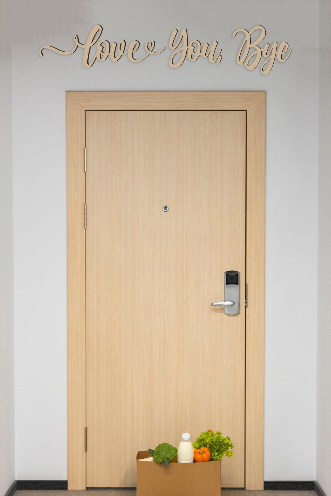 Love You, Bye 3D Sign Made in Wood or Mirrored Acrylic, Hallway Above ...