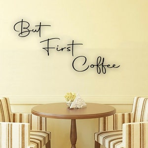 But First Coffee 3D Sign Made in Wood or Mirrored Acrylic Scandinavian ...