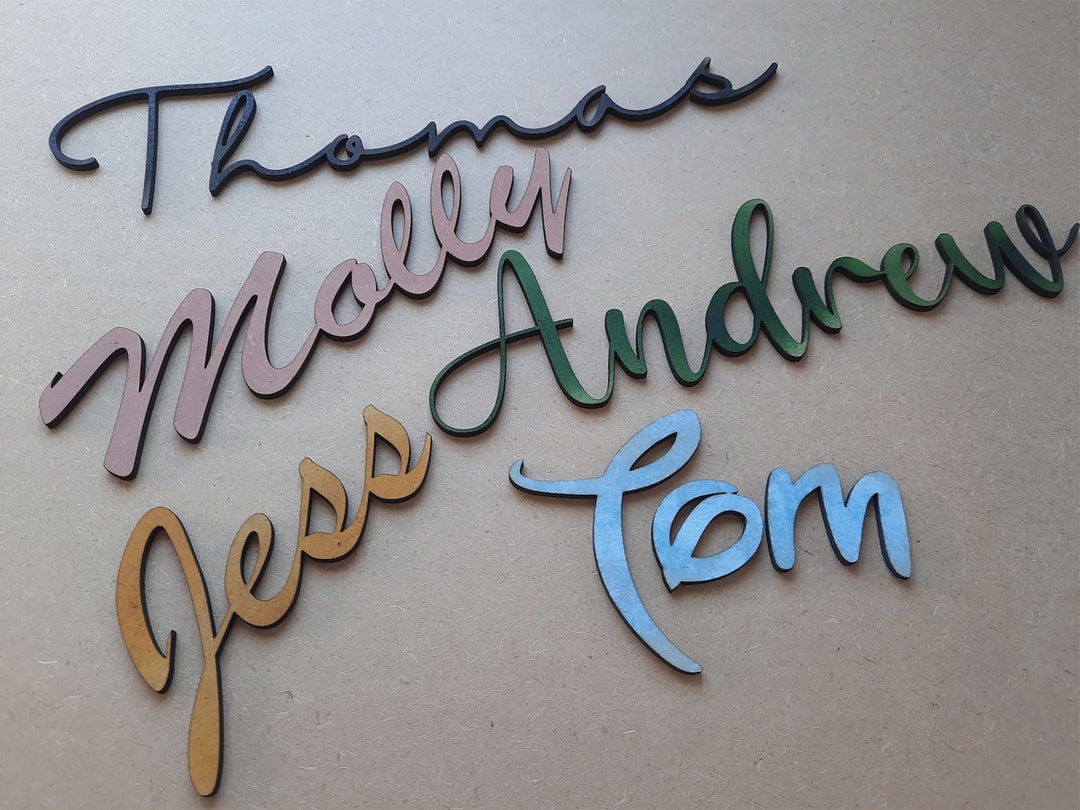 Personalised 3D Wooden Name Sign, Kids Nursery Wall Name, Kids Room ...