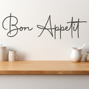 Bon Appetit 3D Sign Made in Wood or Mirrored Acrylic Scandinavian ...