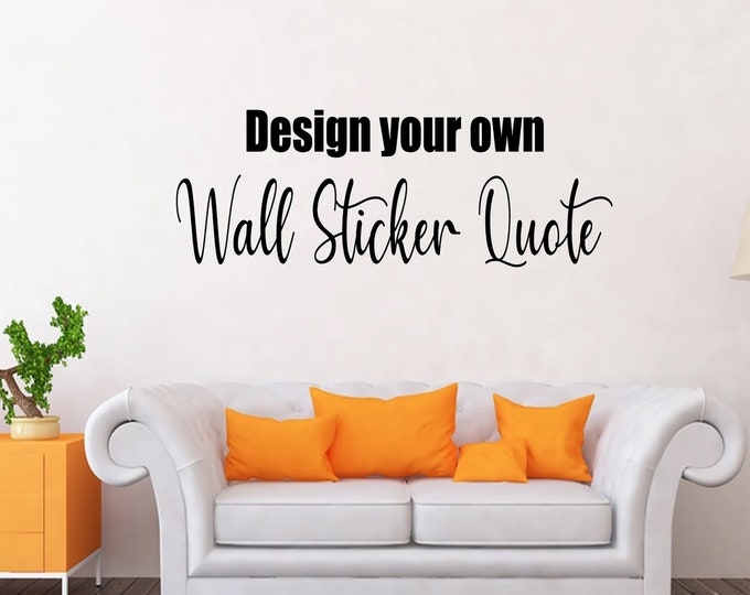Custom Wall Decal Quote Vinyl Sticker - Personalised Family Baby Living ...
