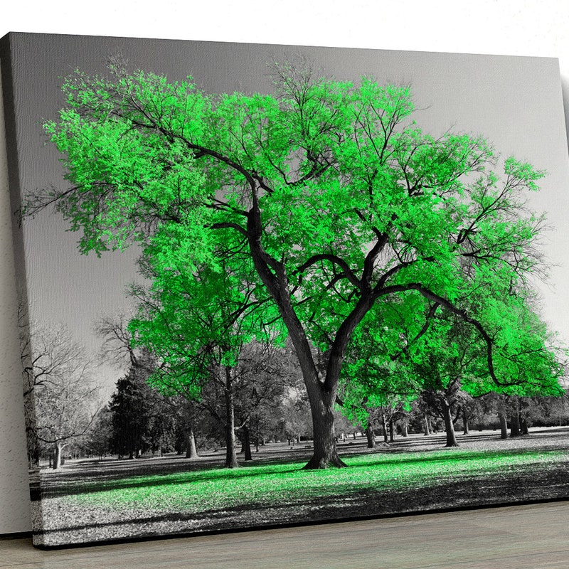 Green Tree Art Print - Etsy