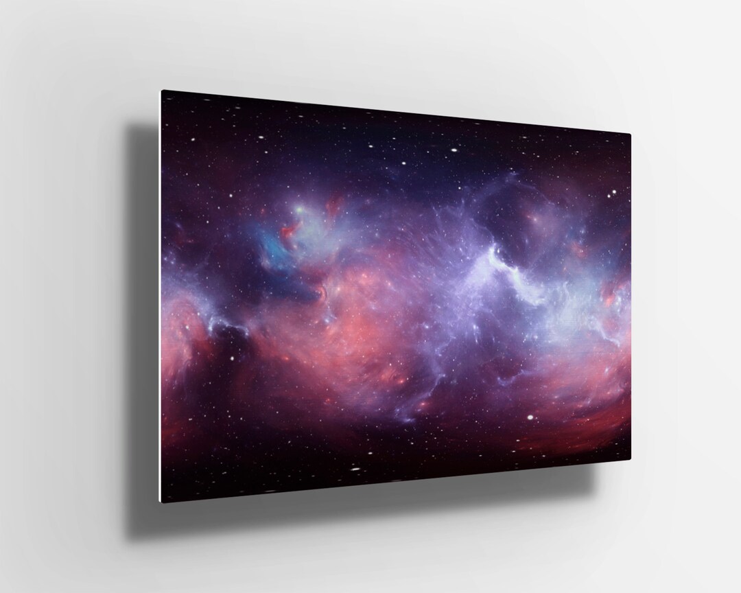 Space Scene Milky Way Galaxy Stars Colourful Metal Poster Aluminium ...