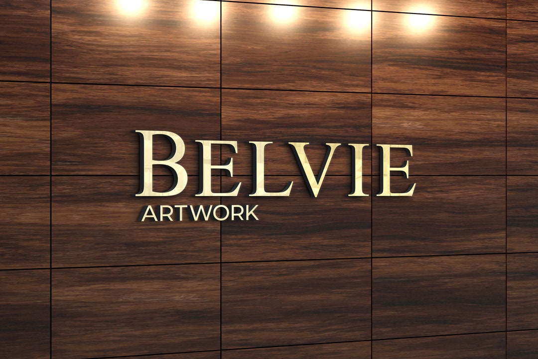 Personalised 3D Acrylic Business Logo Name Sign, Custom Workplace, Cafe ...