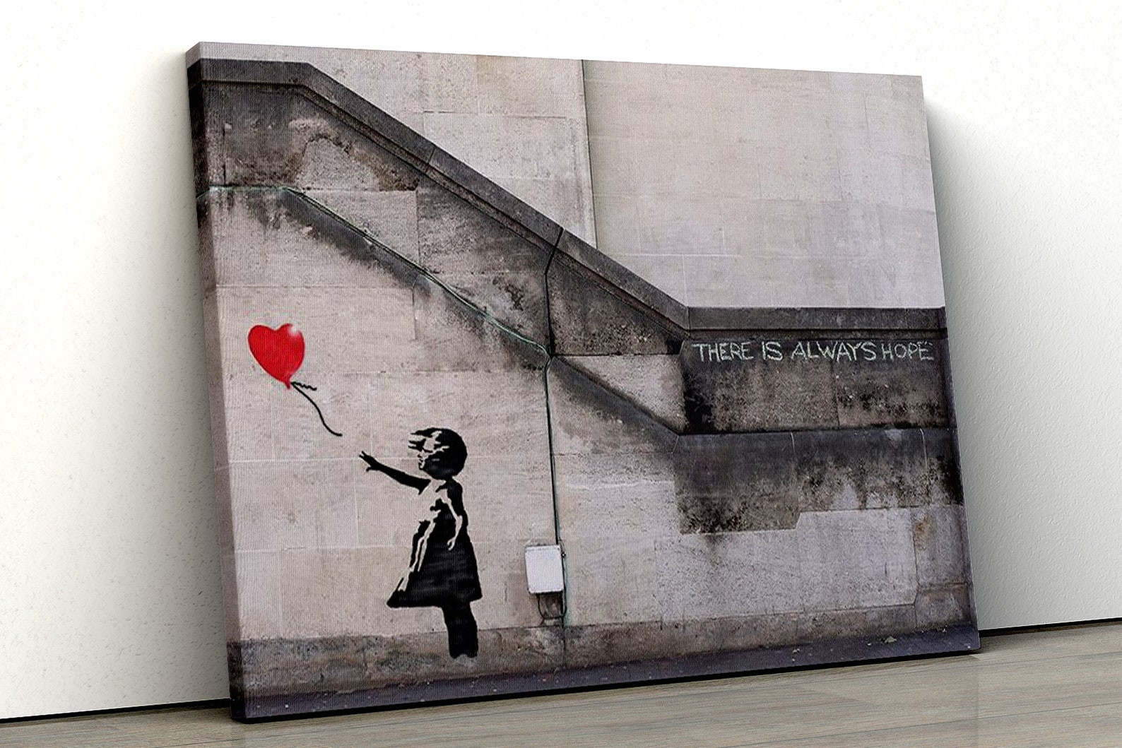 Banksy Graffiti Girl with Balloon there is always hope | Etsy