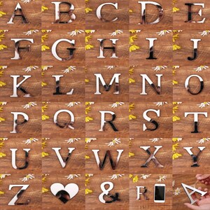 Custom Cut Mirror Acrylic Letters, Gold Mirror, Silver Mirror, Rose ...