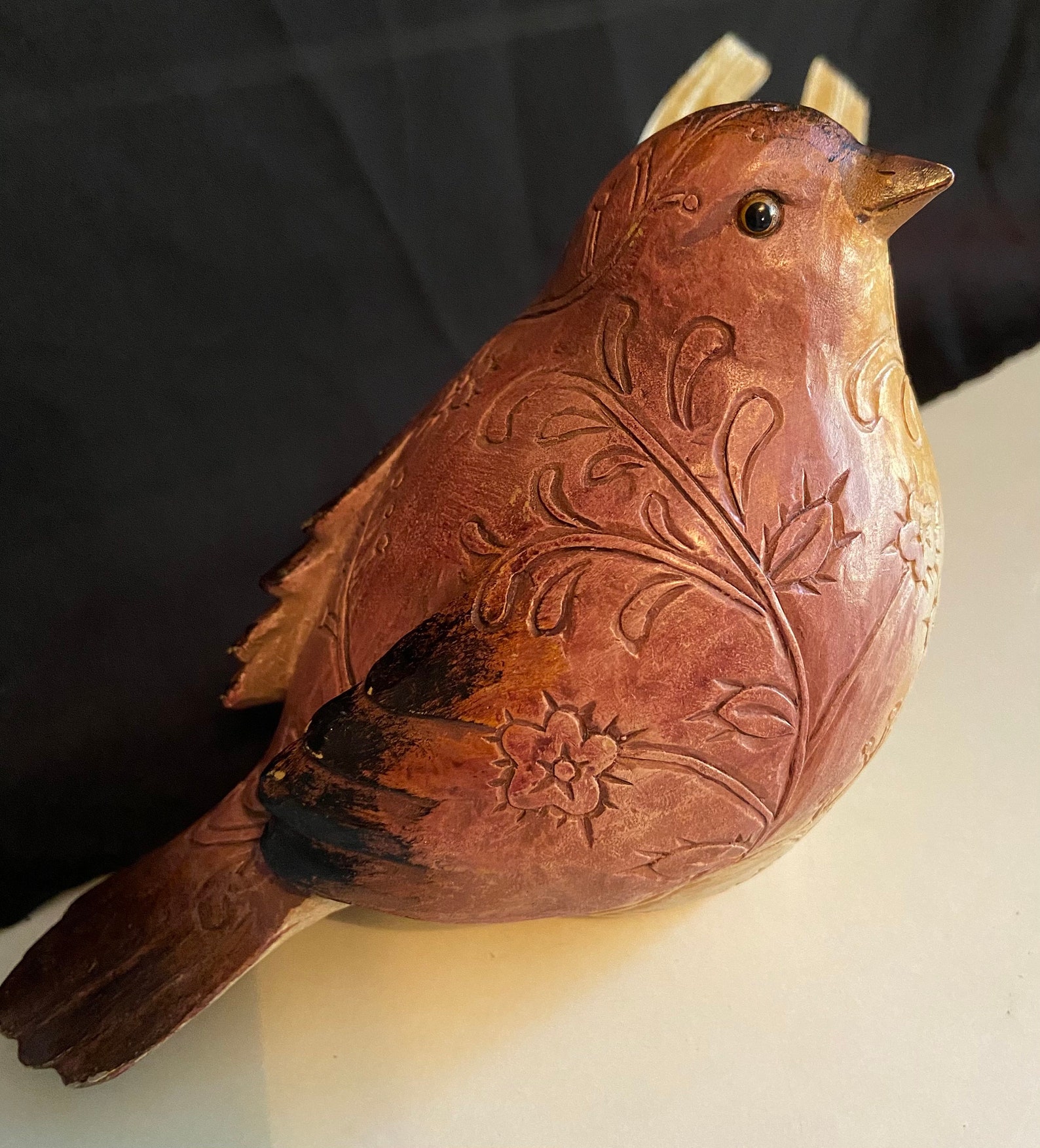 Lovely Vintage Carved Resin Bird | Etsy