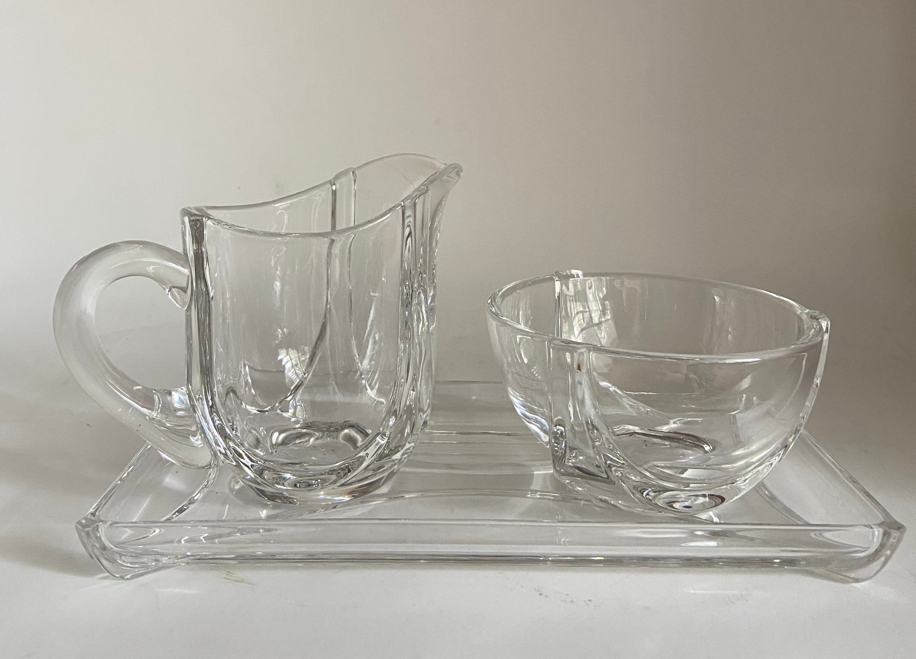 Unique Beautiful Clear Hazel Atlas Glass Deco Creamer and - Etsy