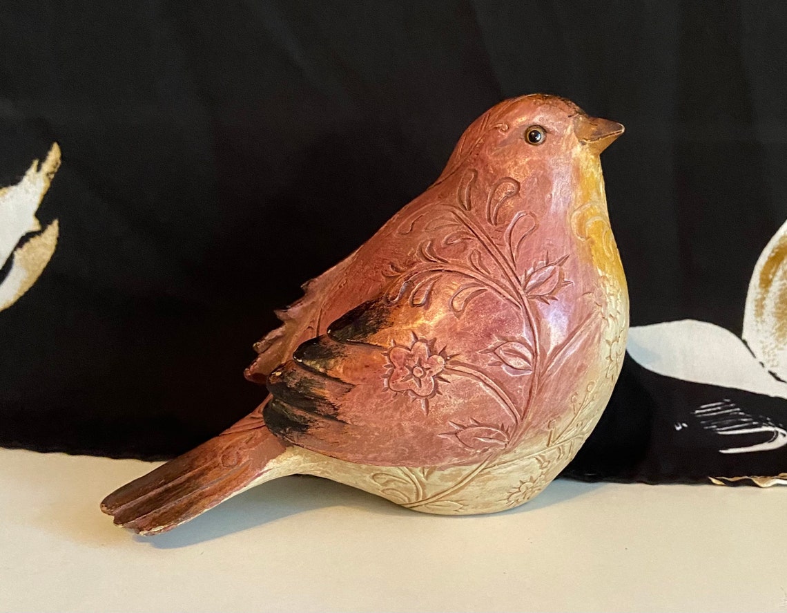 Lovely Vintage Carved Resin Bird | Etsy