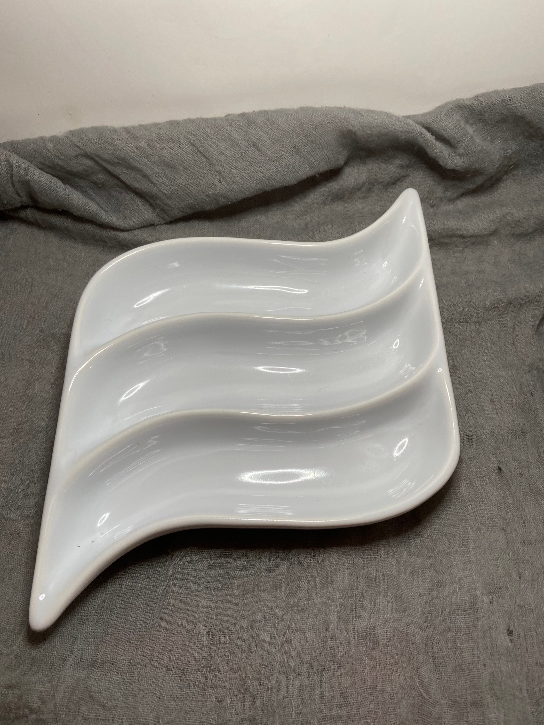 Three Section White Plate/The Main Ingredients | Etsy