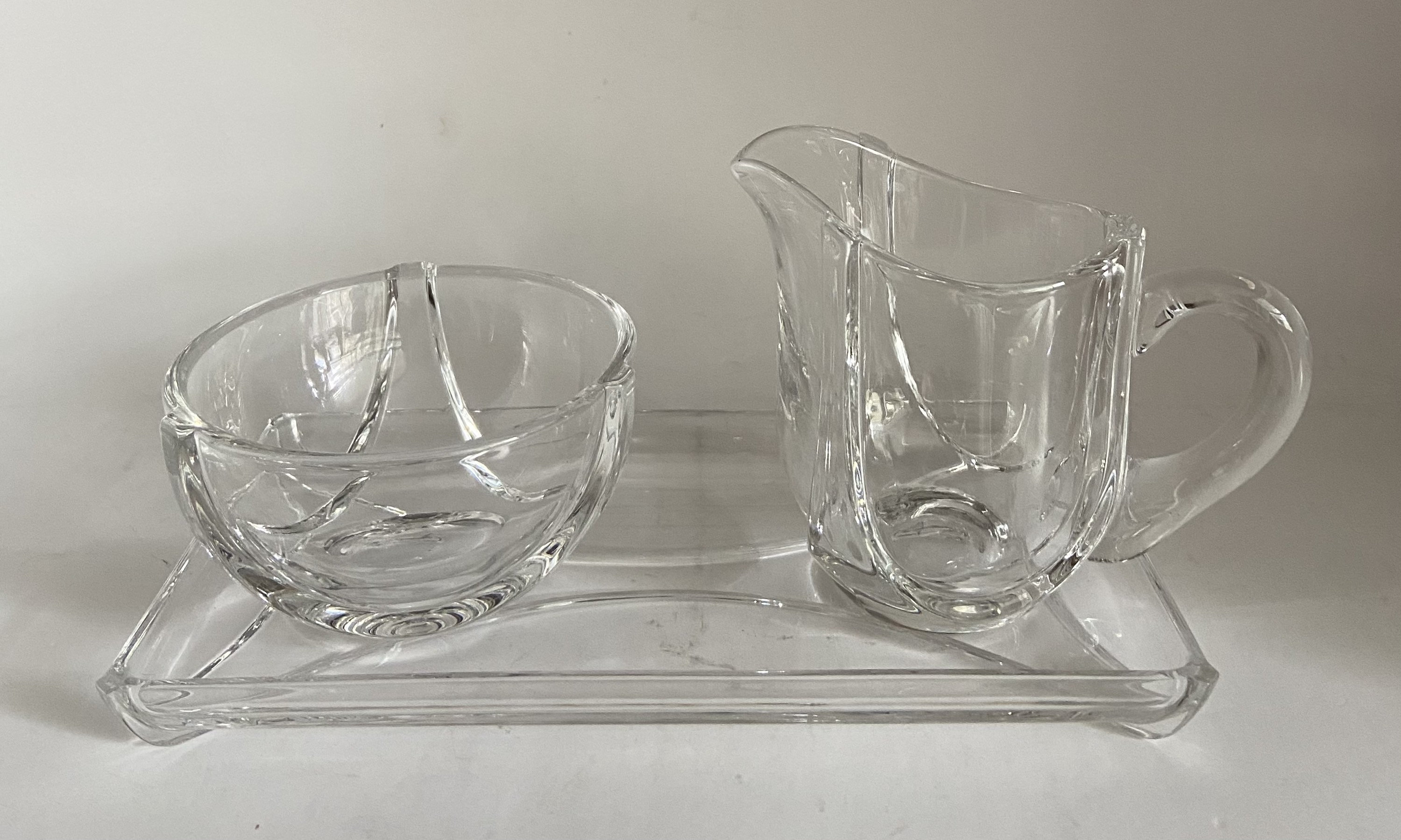 Unique Beautiful Clear Hazel Atlas Glass Deco Creamer and - Etsy