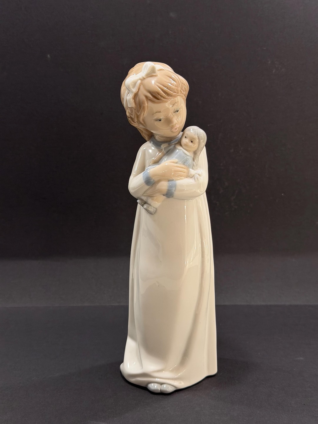 Vintage NAO by Lladro Porcelain Girl With Doll, Made in Spain, Soft ...