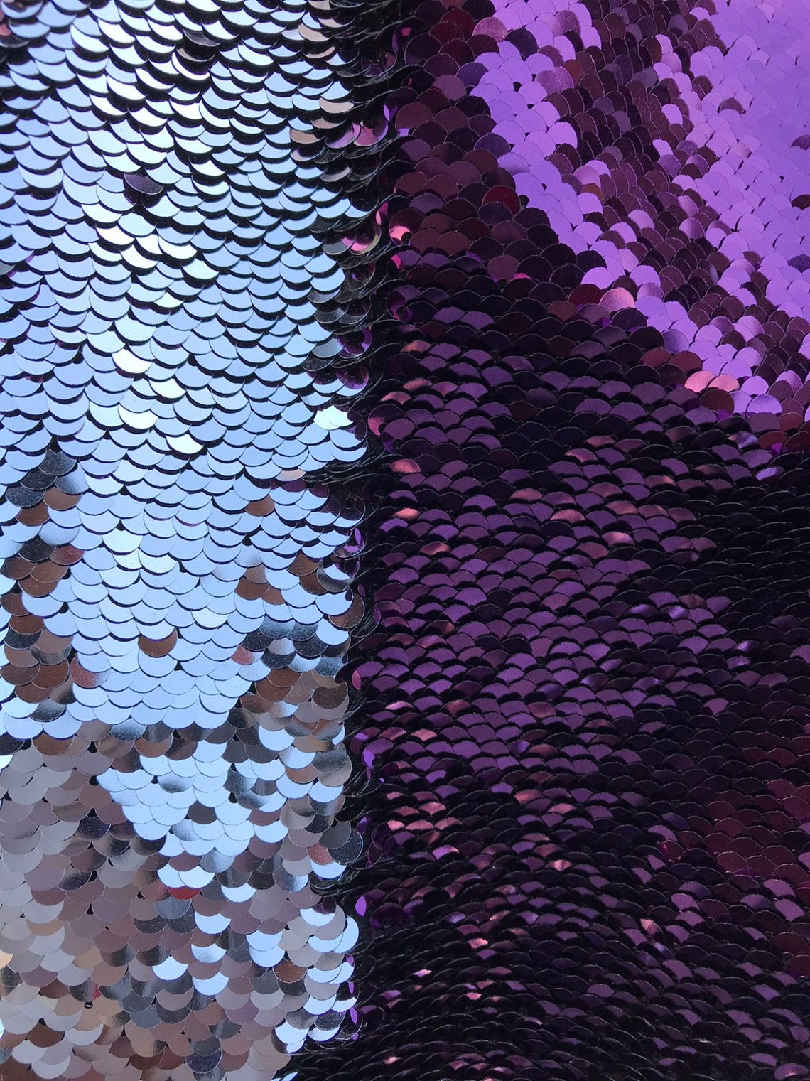 New Silver/eggplant Purple 5mm Flip Sequins-reversible Sequins - Etsy