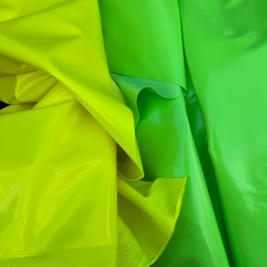 Glossy Fabric Neon Yellow or Neon Green 4 Way Stretch Latex - Etsy