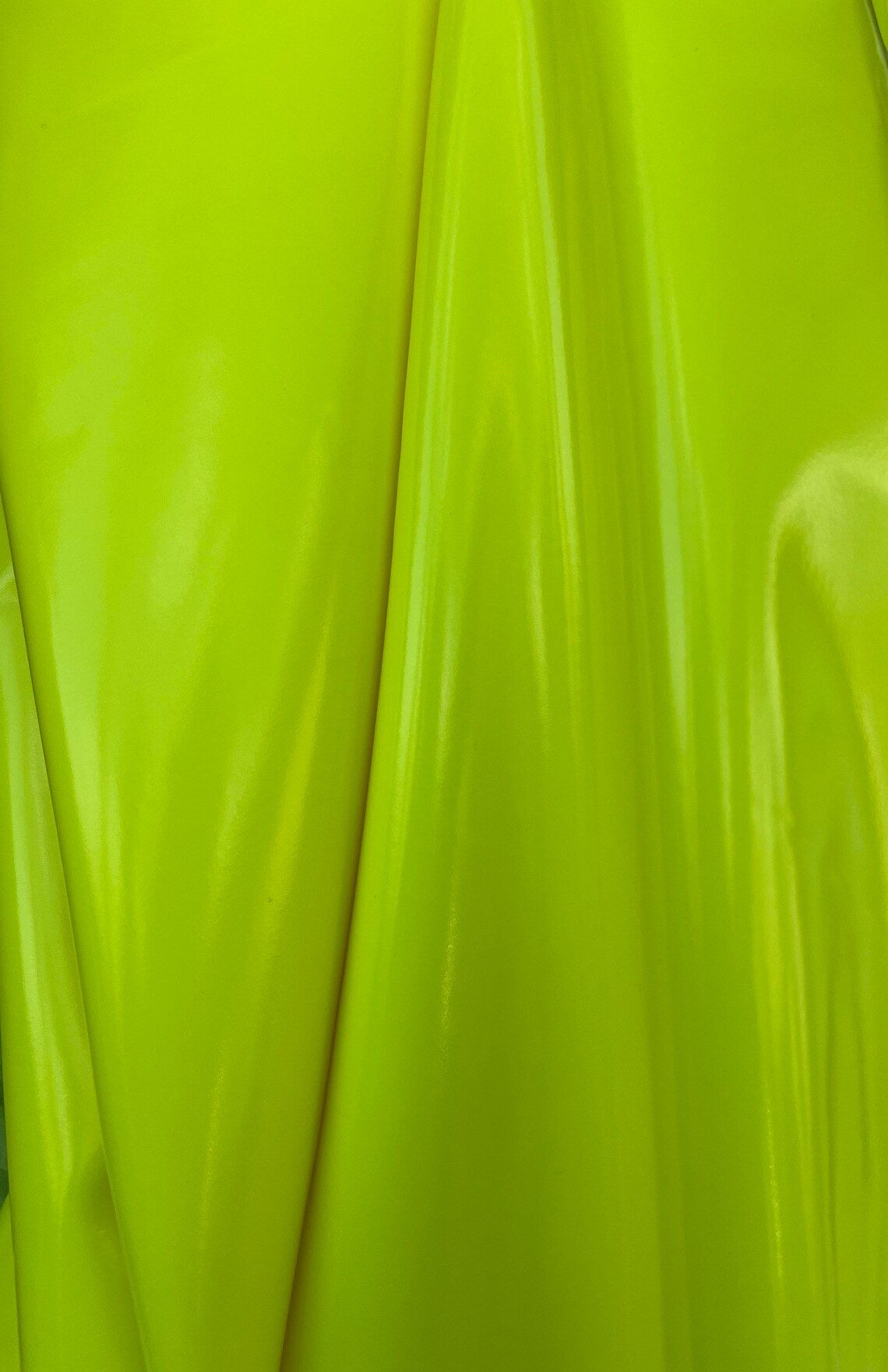 Glossy Fabric Neon Yellow or Neon Green 4 Way Stretch Latex - Etsy UK