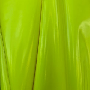 Glossy Fabric Neon Yellow or Neon Green 4 Way Stretch Latex Foil ...
