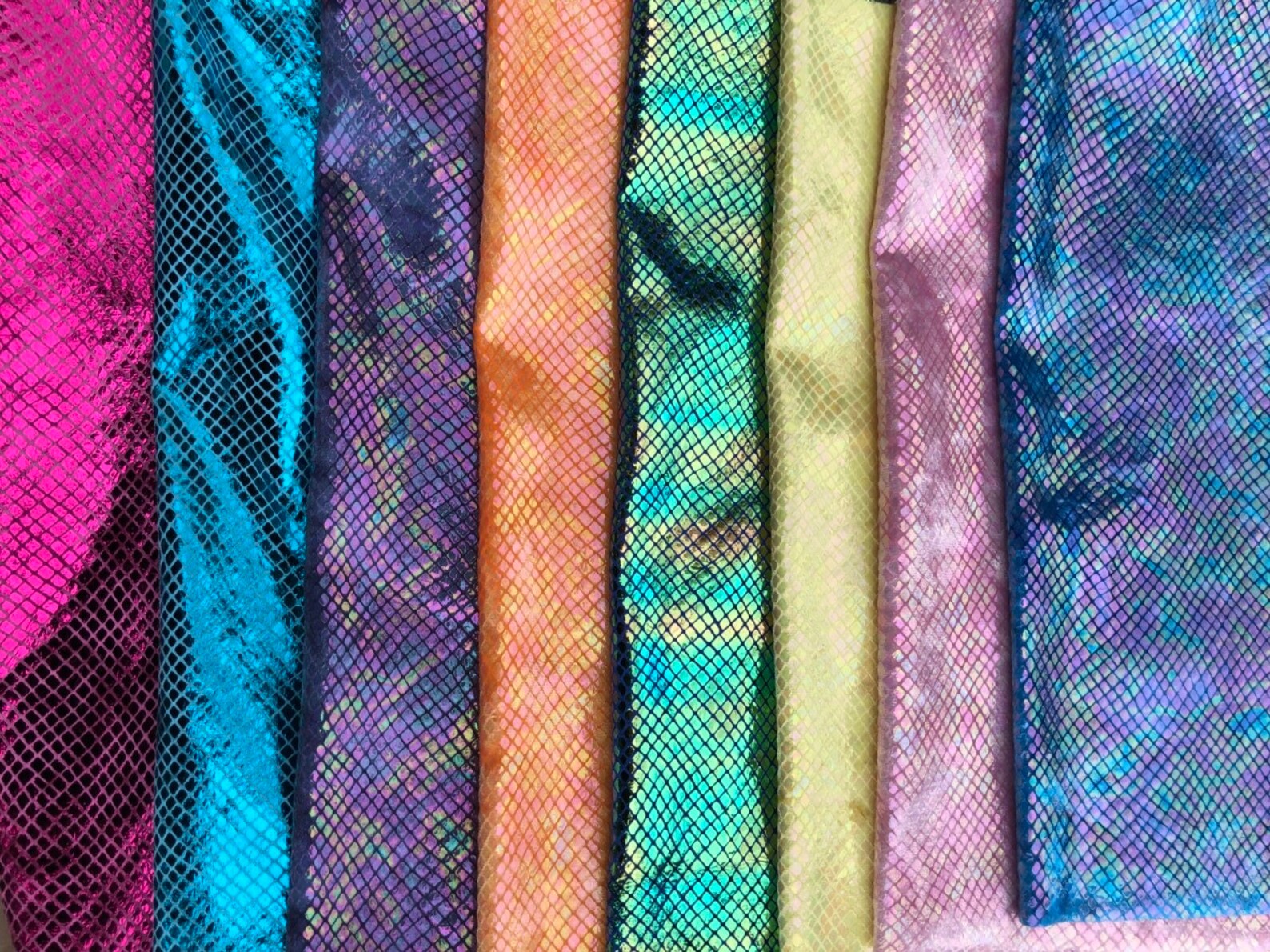 Multiple Colors of Iridescent Metallic Snake Print on Velvet - Etsy