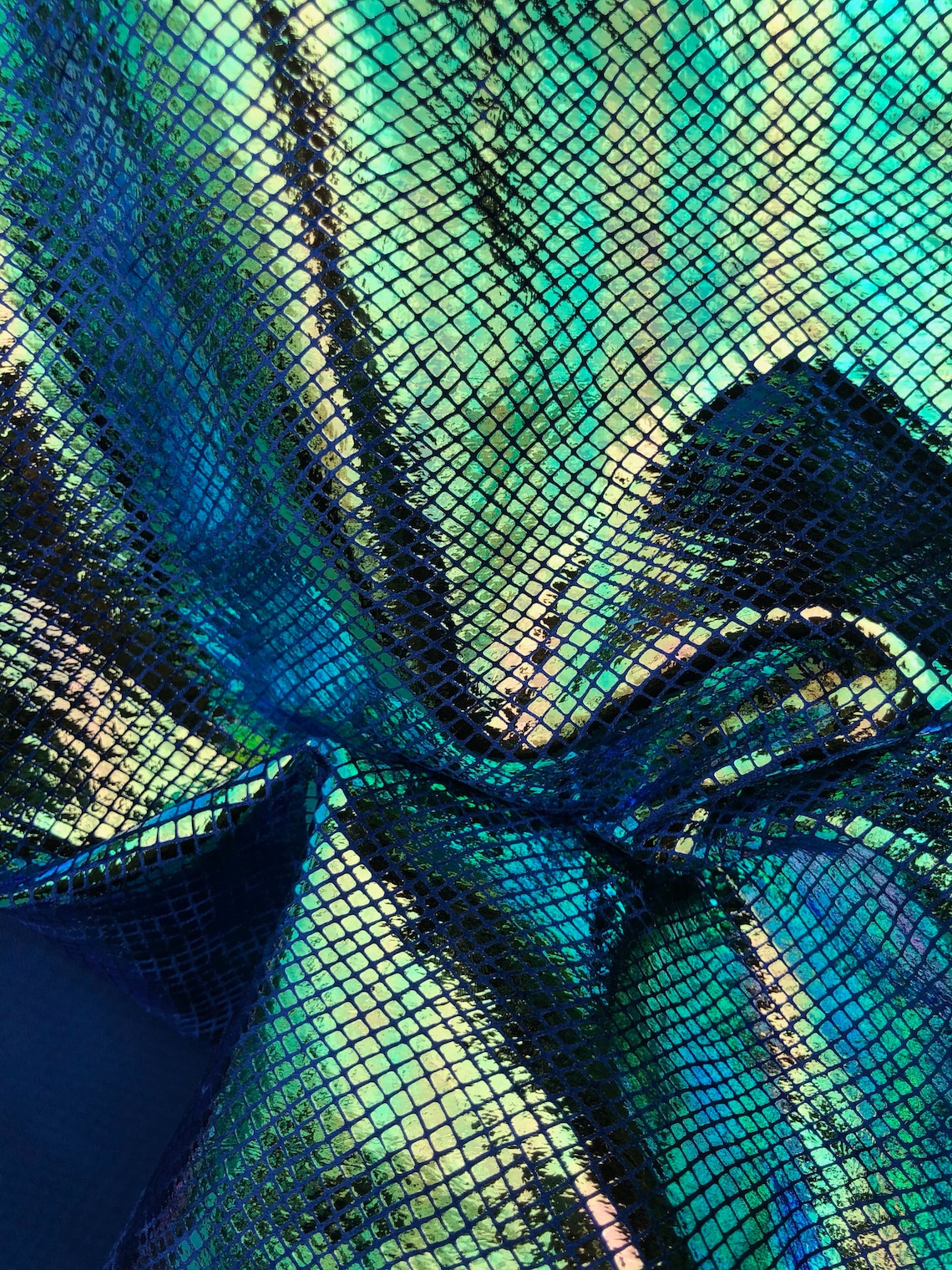 Multiple Colors of Iridescent Metallic Snake Print on Velvet- Fabrics ...