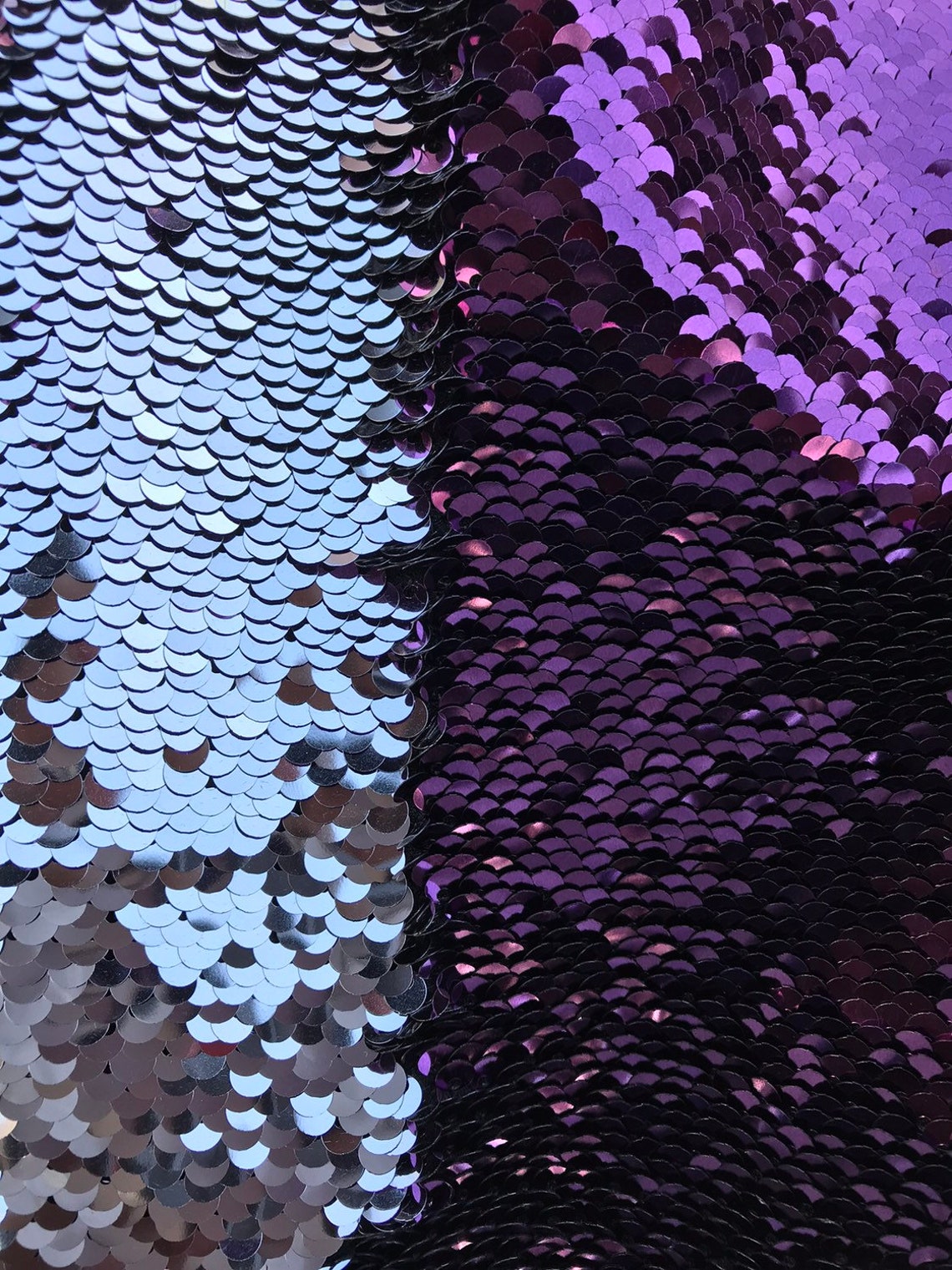 New Silver/eggplant Purple 5mm Flip Sequins-reversible Sequins | Etsy