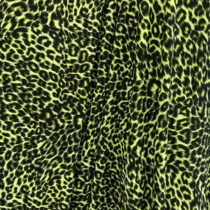 Neon Lime - Cheetah Print Spandex Fabric Sold by Yard -brushed Print - Etsy
