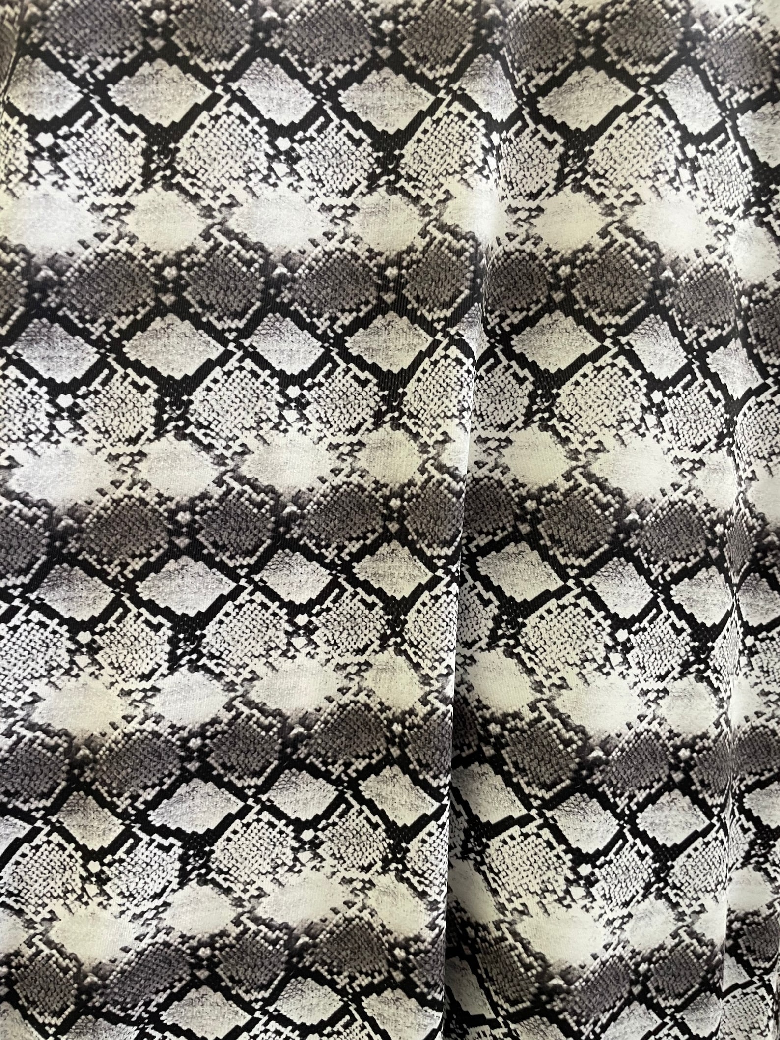 Snake Print Fabric 4 Way Stretch Fabric. Black and White Snake Print ...