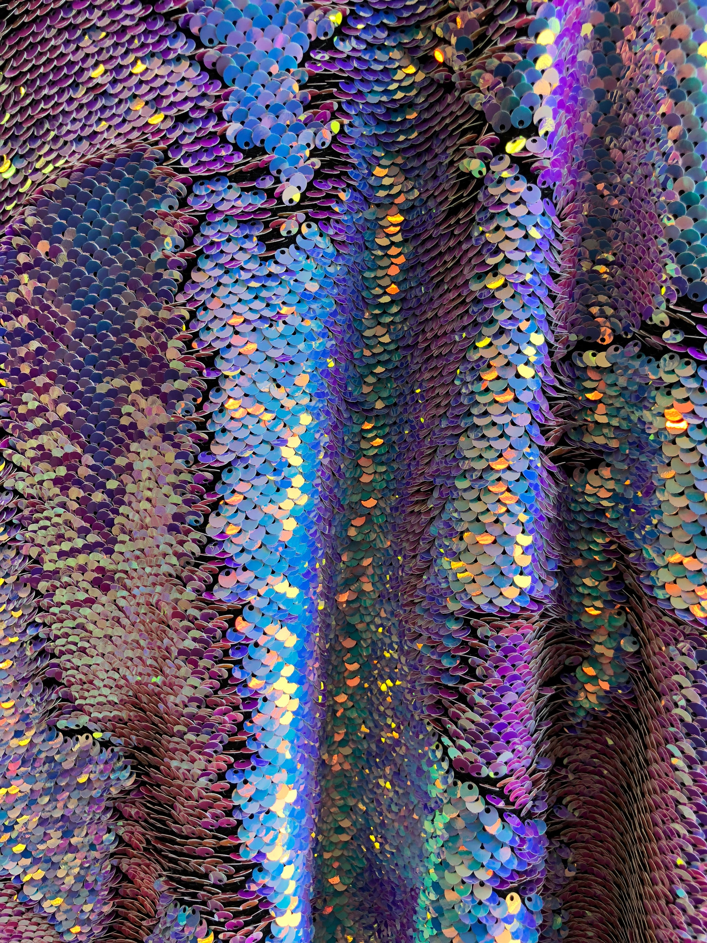 New unicorn Rainbow Iridescent BothSide Flip Sequins Fabric | Etsy