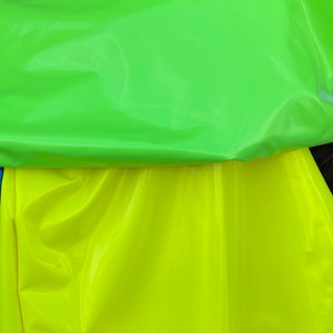 Glossy Fabric Neon Yellow or Neon Green 4 Way Stretch Latex - Etsy
