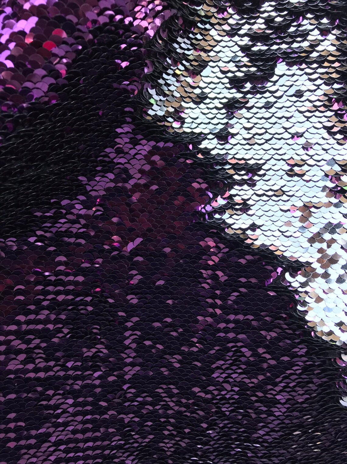 New Silver/eggplant Purple 5mm Flip Sequins-reversible Sequins | Etsy