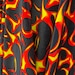 New Velvet Fabric Flames Print on Velvet 4-way Stretch Sold by Yard ...