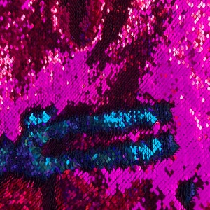 Flip Sequins Shiny Turquoise/shiny Fuchsia Pink 5mm Sequins - Etsy
