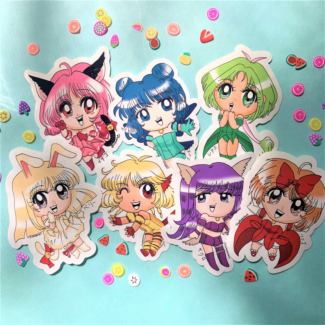 Tokyo Mew Mew Super Cute Sticker Set Water-resistant, Glossy Finish Set ...